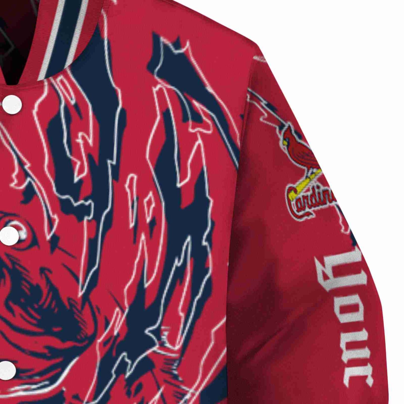 St. Louis Cardinals Jacket - Custom Fishing Passion Red White